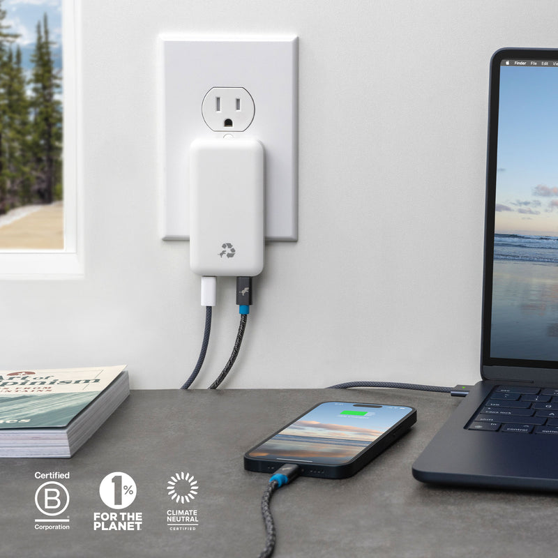 Wally Ultra 65W GaN Dual Wall Charger with USB-C PD, QC, PPS | Nimble